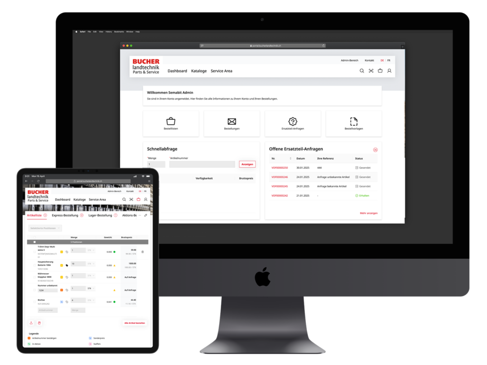 Das neue Bestellsystem von Bucher Landtechnik - semabit GmbH